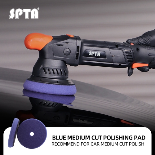 SPTA V2.0 3"/5"/6" Blue Medium Cut Polishing Pad for Car Buffer ...
